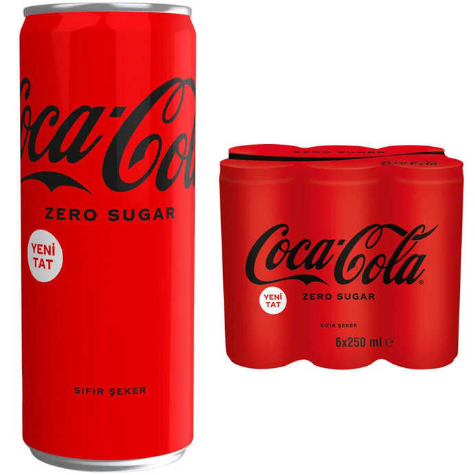 Coca Cola Zero 250ML 6'lı